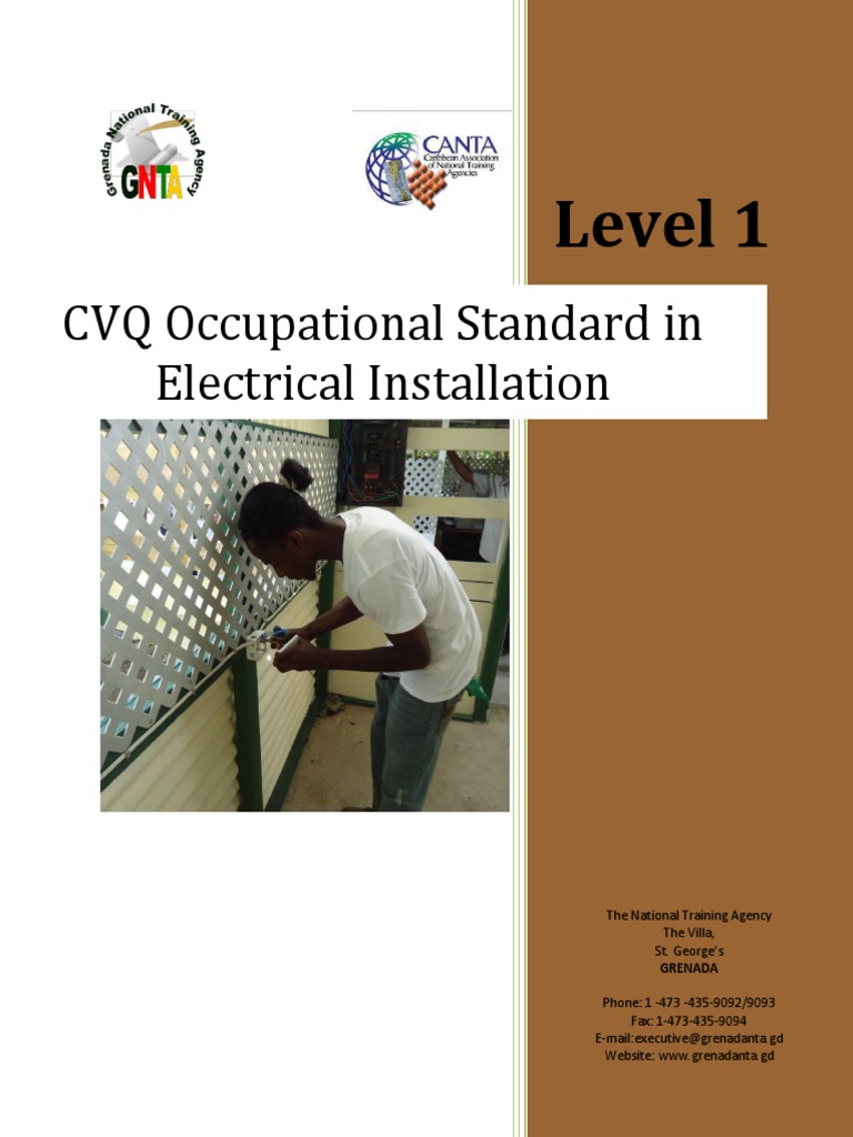 CVQ Level 1 Electrical Installation Guide | PDF | Competence (Human ...