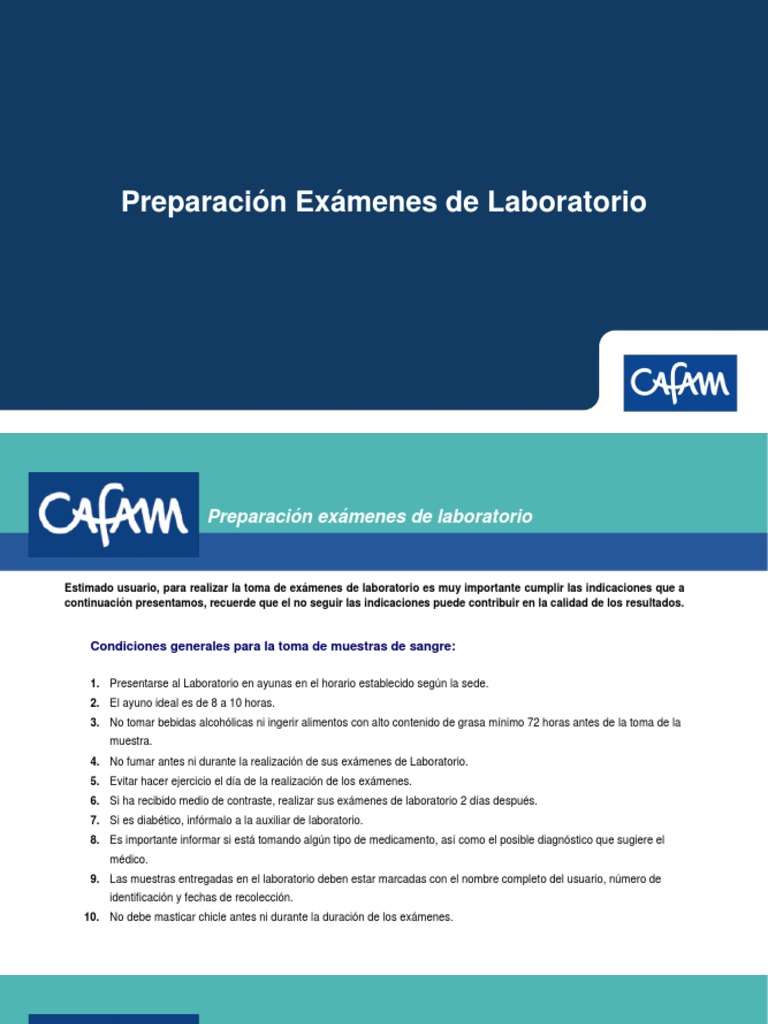 Preparaci N de Ex Menes | PDF | Laboratorios | Medicina CLINICA