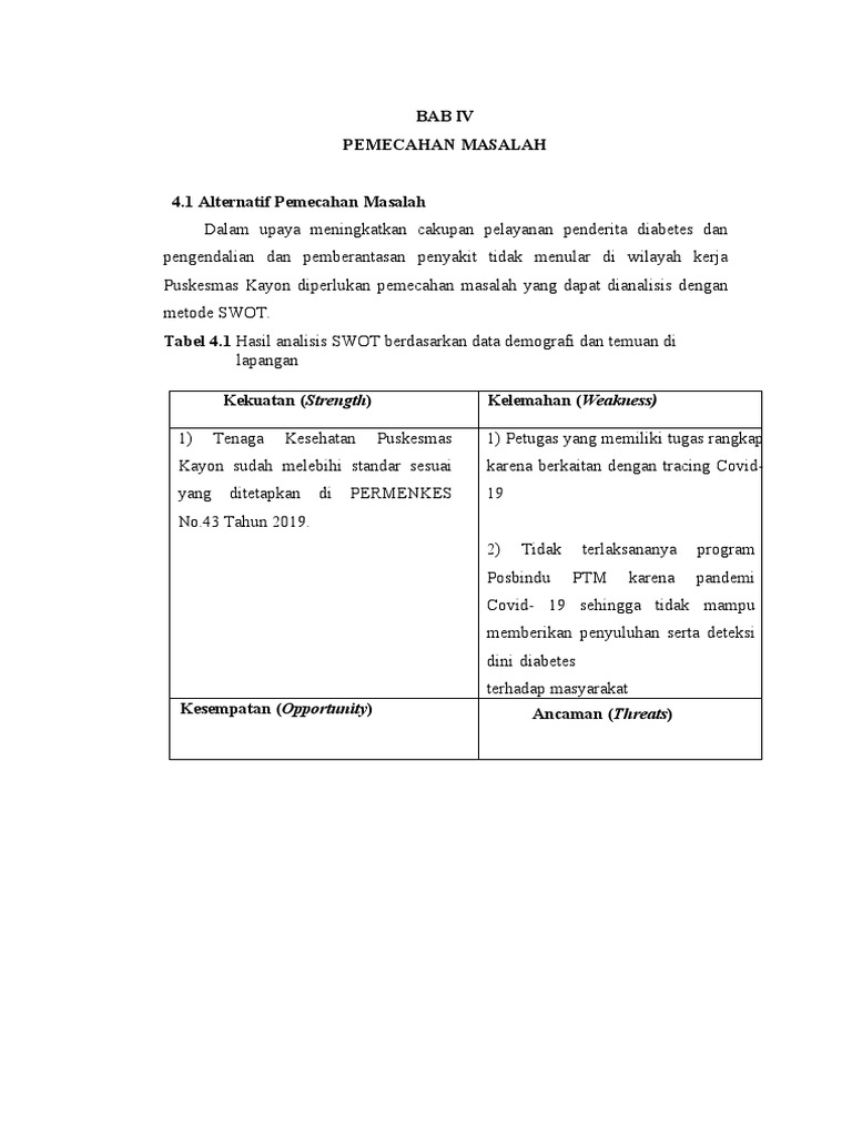 Bab IV Pemecahan Masalah | PDF