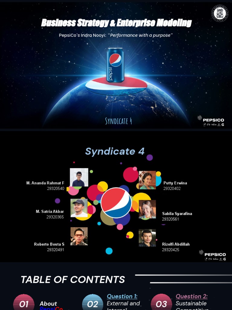 Business Strategy & Enterprise Modeling: Syndicate 4 | PDF | Pepsi Co ...