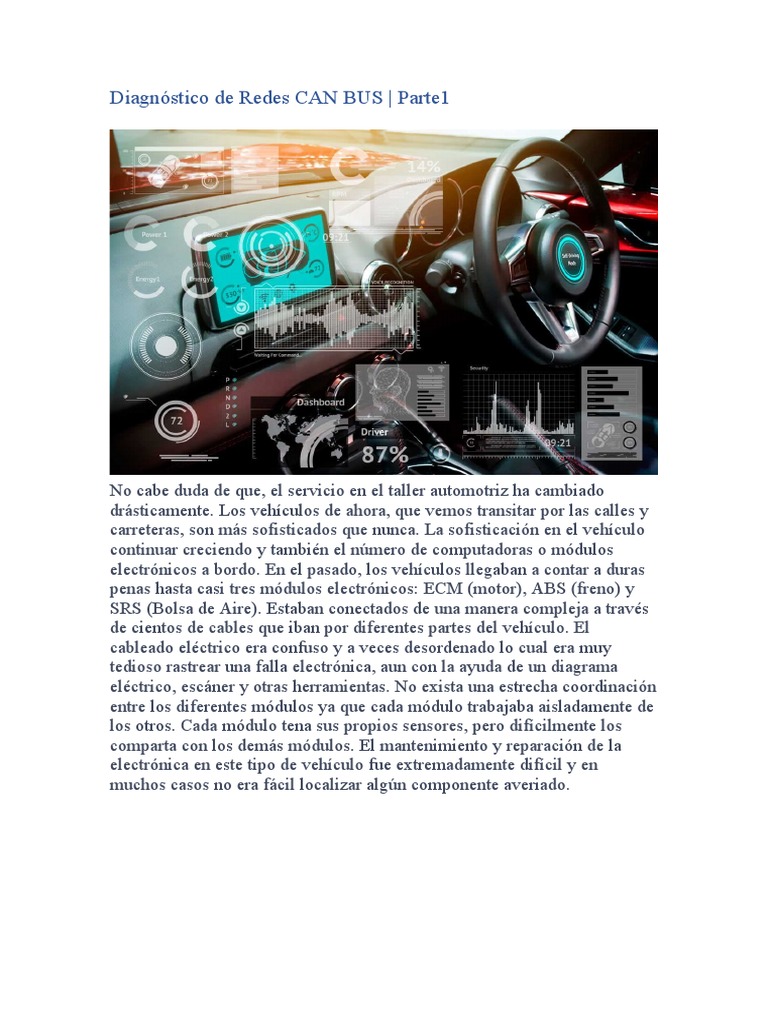 Diagnóstico de Red CAN BUS | PDF | Electricidad | Informática