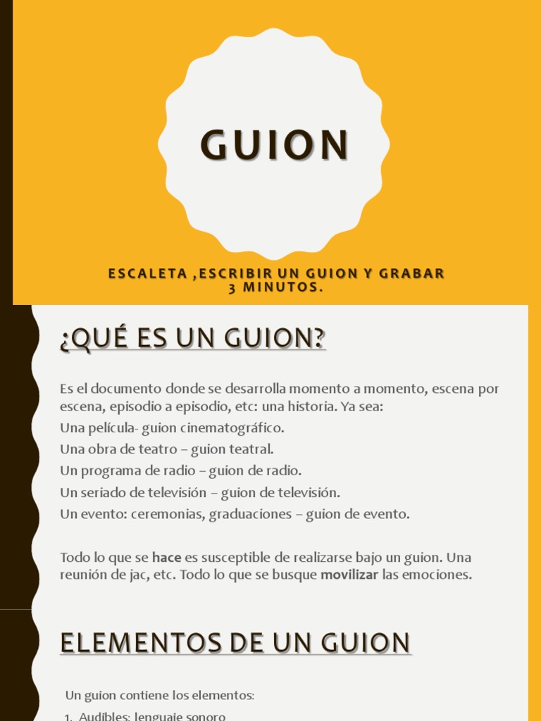 GUION | PDF | Guión | Monólogo