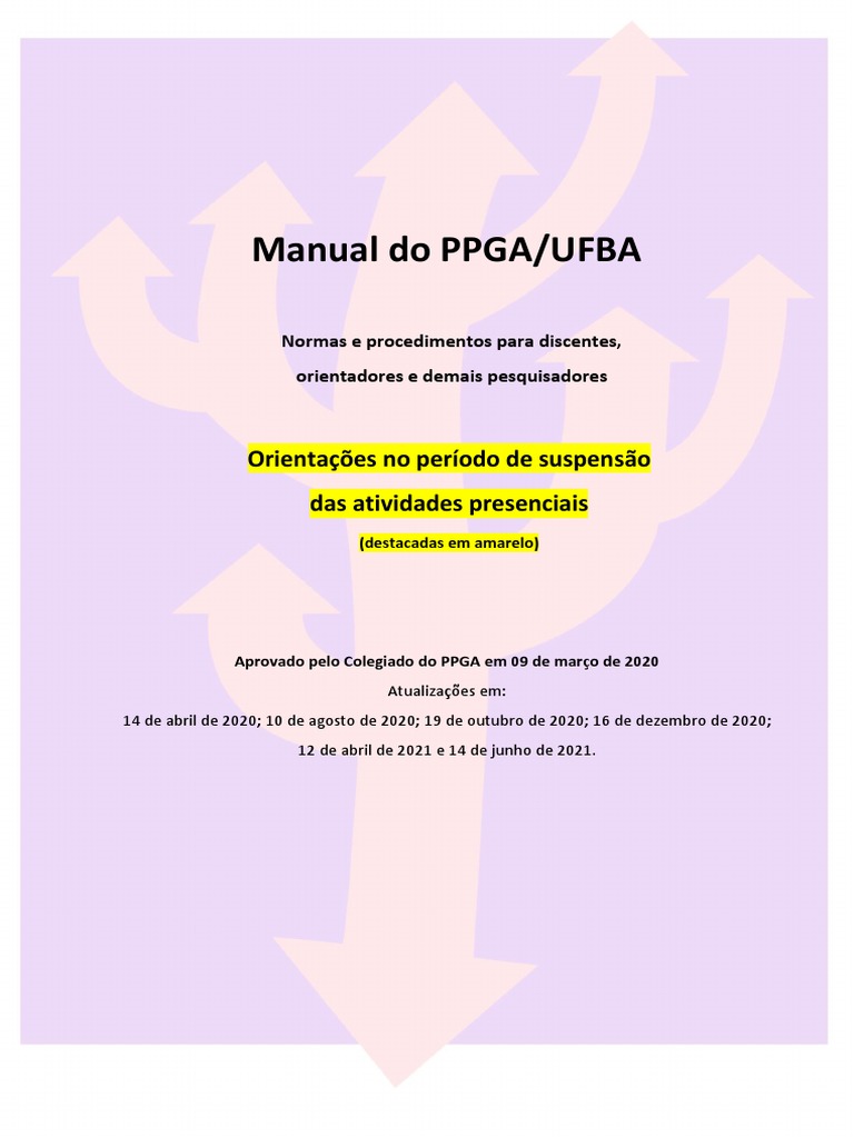 Manual Do Ppga - Revisado em 21 de Junho de 2021 0 | PDF | Mestrado ...