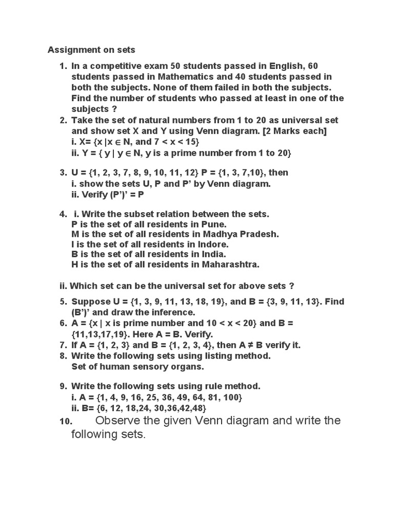 Sets Assignment Solutions Under 40 Characters Pdf 