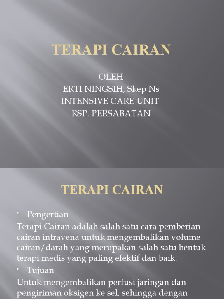 Terapi Cairan | PDF