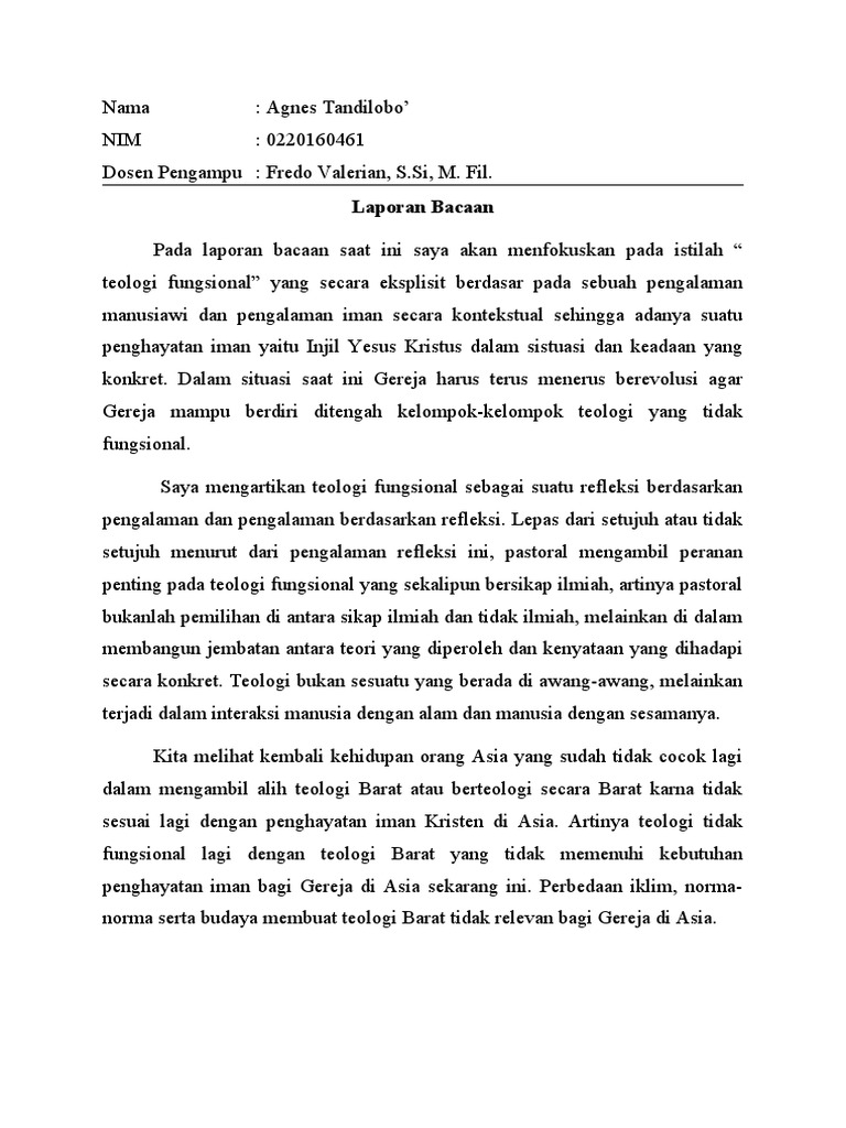 Laporan Bacaan | PDF