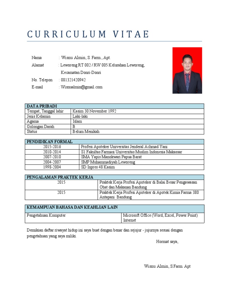 CV Wisnu | PDF