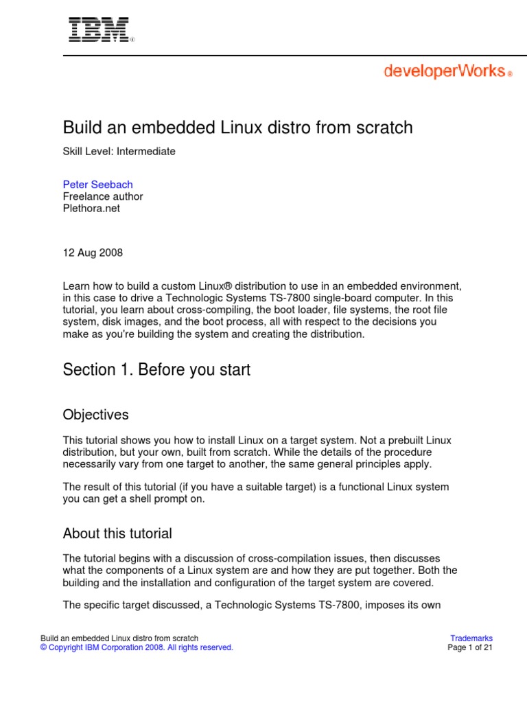Build Your Own Embedded Linux Distro From Scratch | PDF | Booting ...