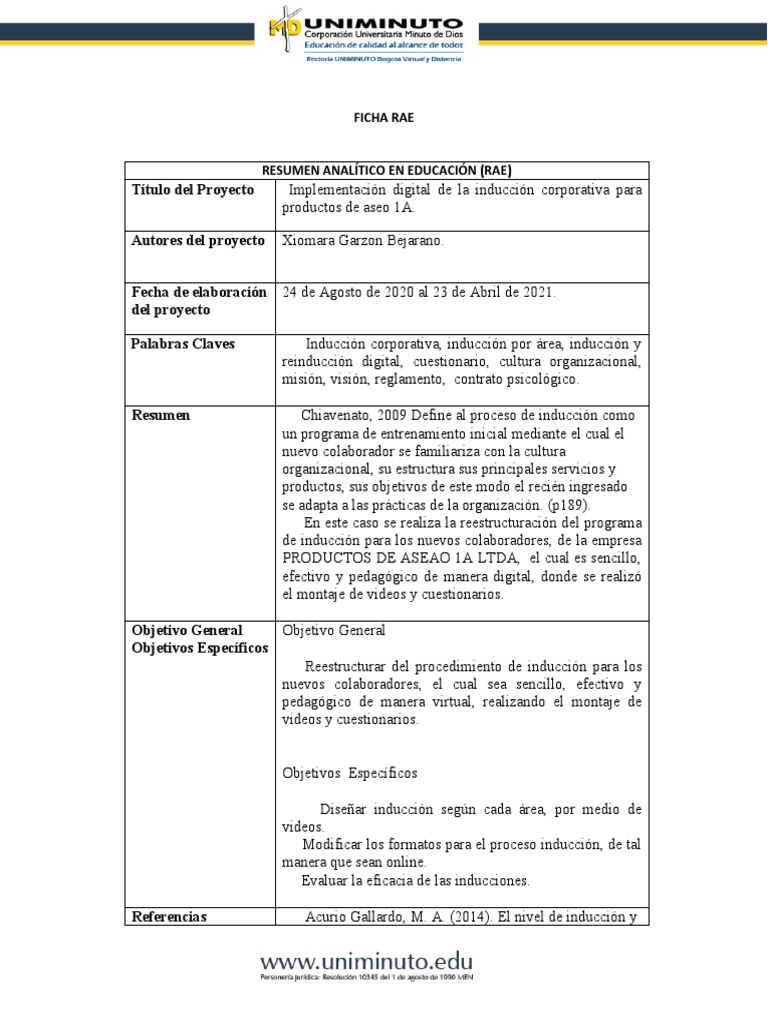 Ficha RAE | PDF | Cognición