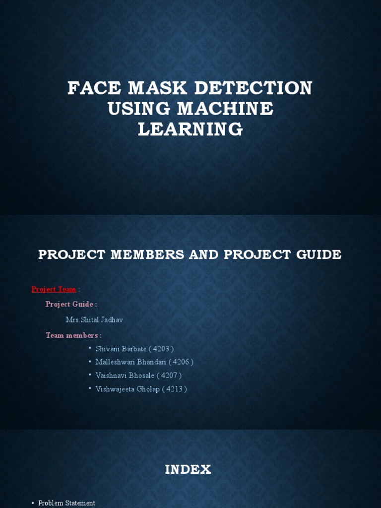Project Review (Face Mask Detection Using Machine Learning) | PDF ...