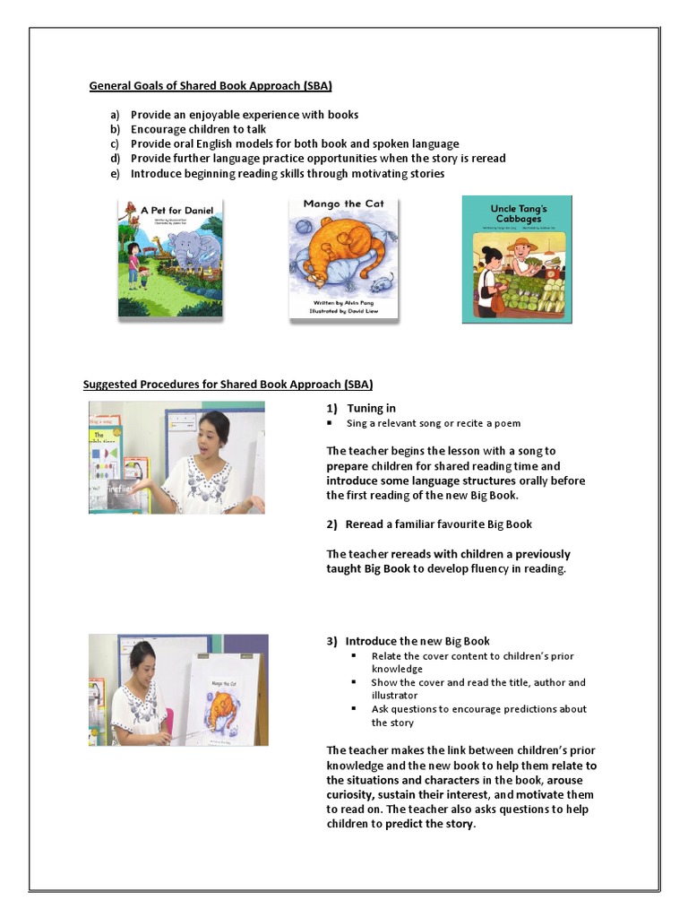 Goals of Shared Book Approach | PDF | Teachers | Human Communication
