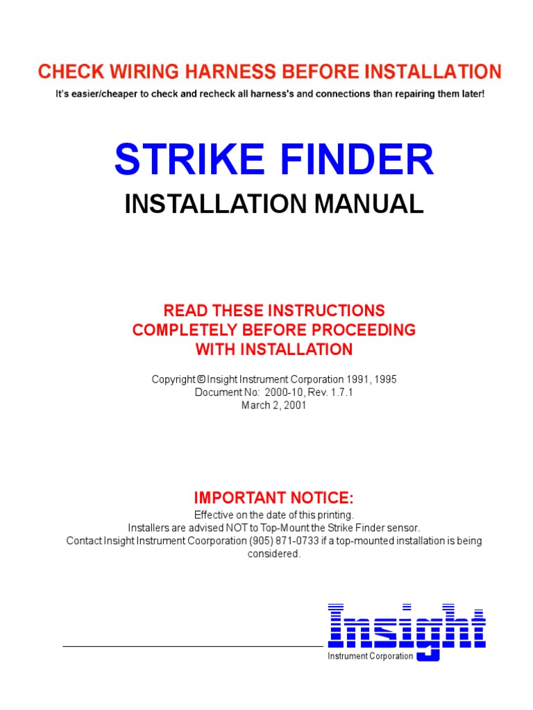 Strike Finder: Installation Manual | PDF | Alternating Current | Power ...