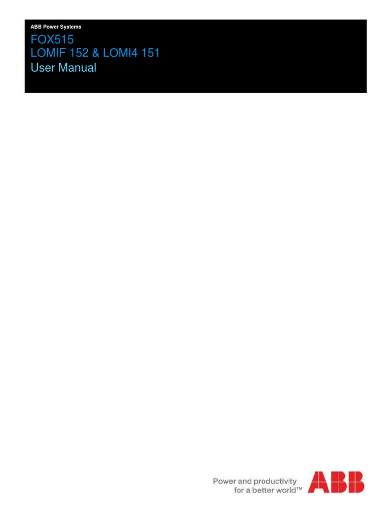 User Manual: FOX515 LOMIF 152 & LOMI4 151 | PDF | Coaxial Cable | Cable ...