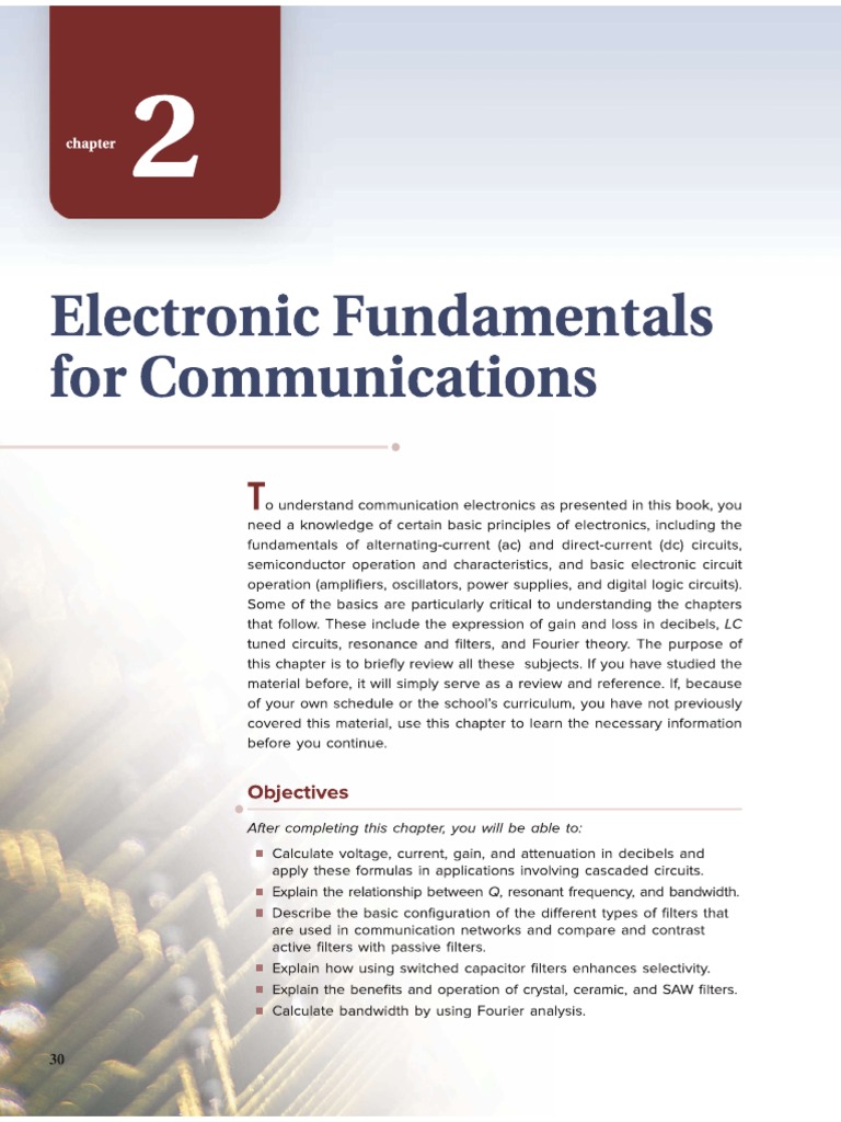Electronic Fundamentals For Communication | PDF