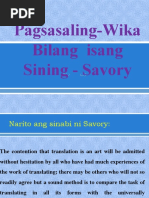 Mga PIling Teorya Sa Pagsasalin | PDF