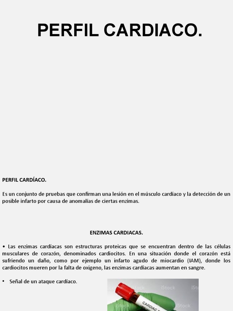 Perfil Enzimatico Cardiaco | PDF | Infarto de miocardio | Músculo cardíaco