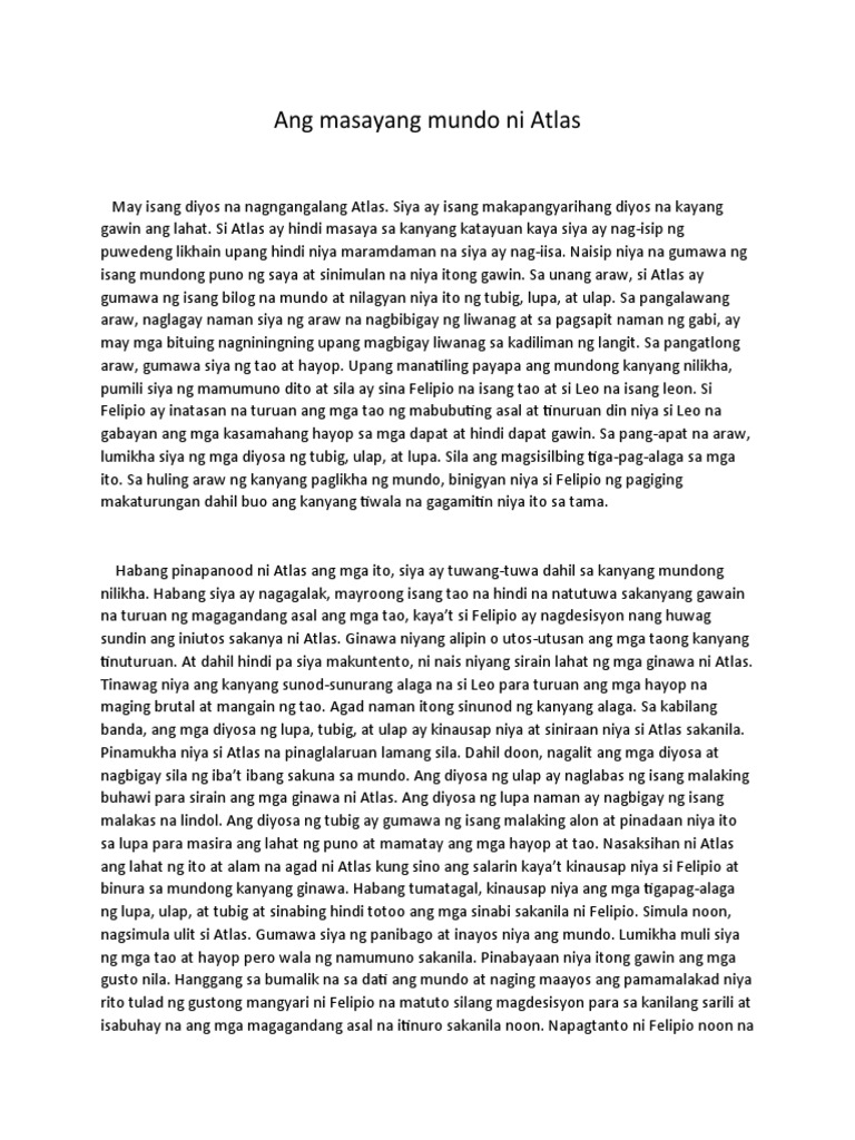 Ang Masayang Mundo Ni Atlas | PDF