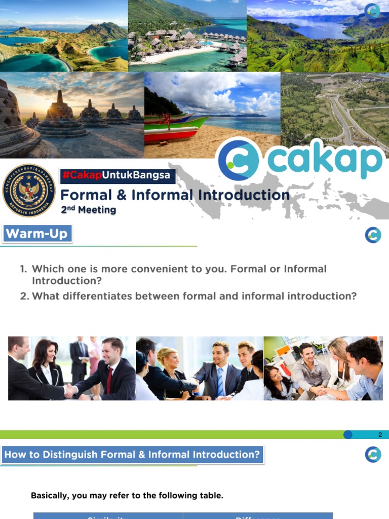 2nd Meeting-Formal & Informal Introduction | PDF | Home & Garden