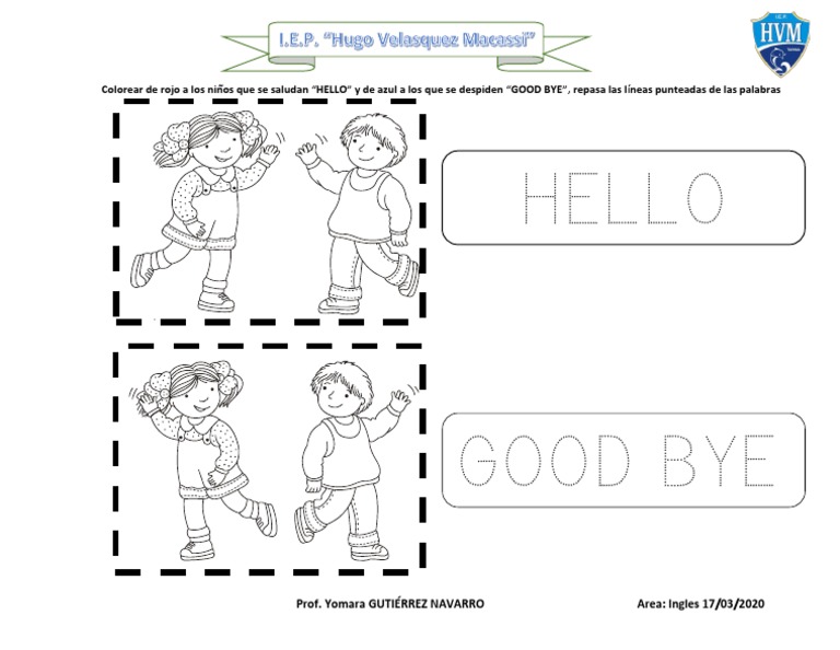 1 Inicial Practica Saludo y Despedida | PDF