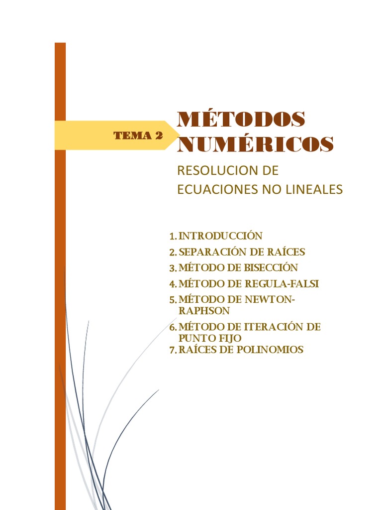Met NUM Resolucion de Ecuaciones No Lineales 2-21 | PDF | Ecuaciones | Matemáticas