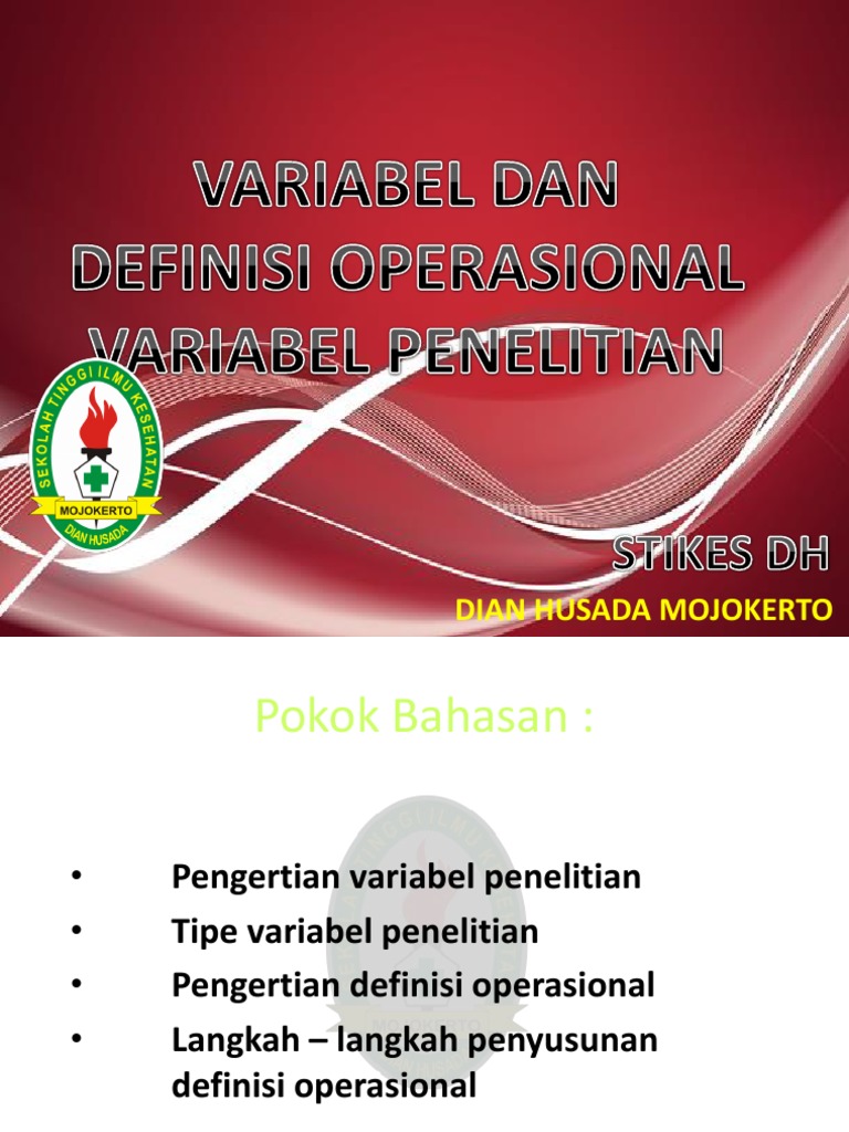 Variabel Penelitian DH | PDF