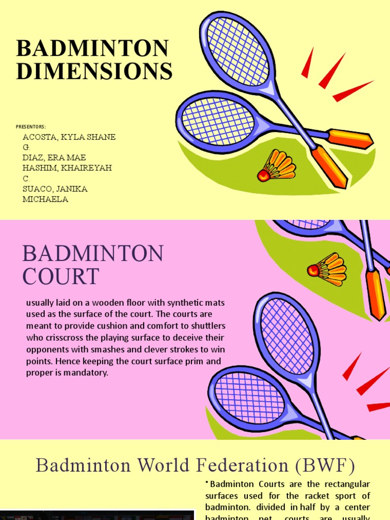 Badminton Dimension PPT Final | PDF | Length | Metrology