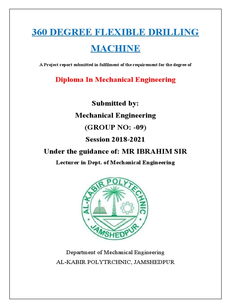 360° Flexible Drilling Machine Project | PDF | Drilling | Drill