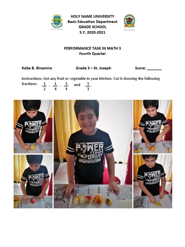 Performance Task No. 4 in Math 3 | PDF