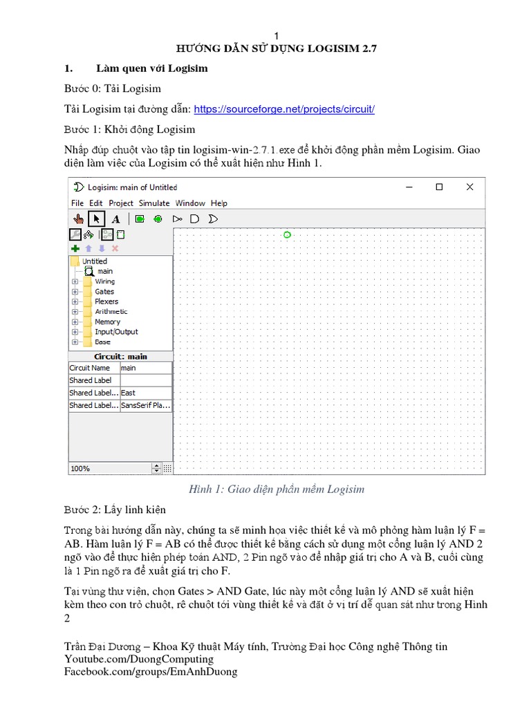 Hướng Dẫn Sử Dụng Logisim | PDF