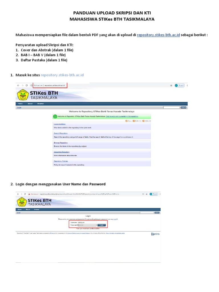 Panduan Upload Skripsi Dan Kti Ke Repository 2021 | PDF | Komputer