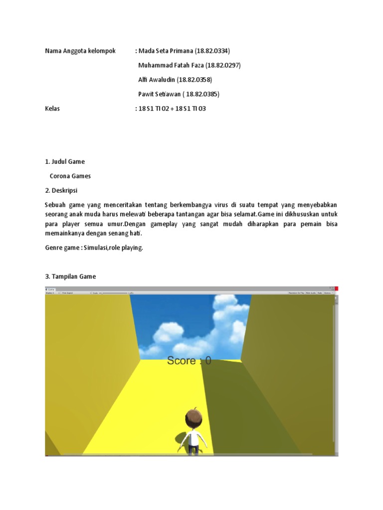 Deskripsi Produk Game | PDF | Olahraga & Rekreasi | Game & Aktivitas