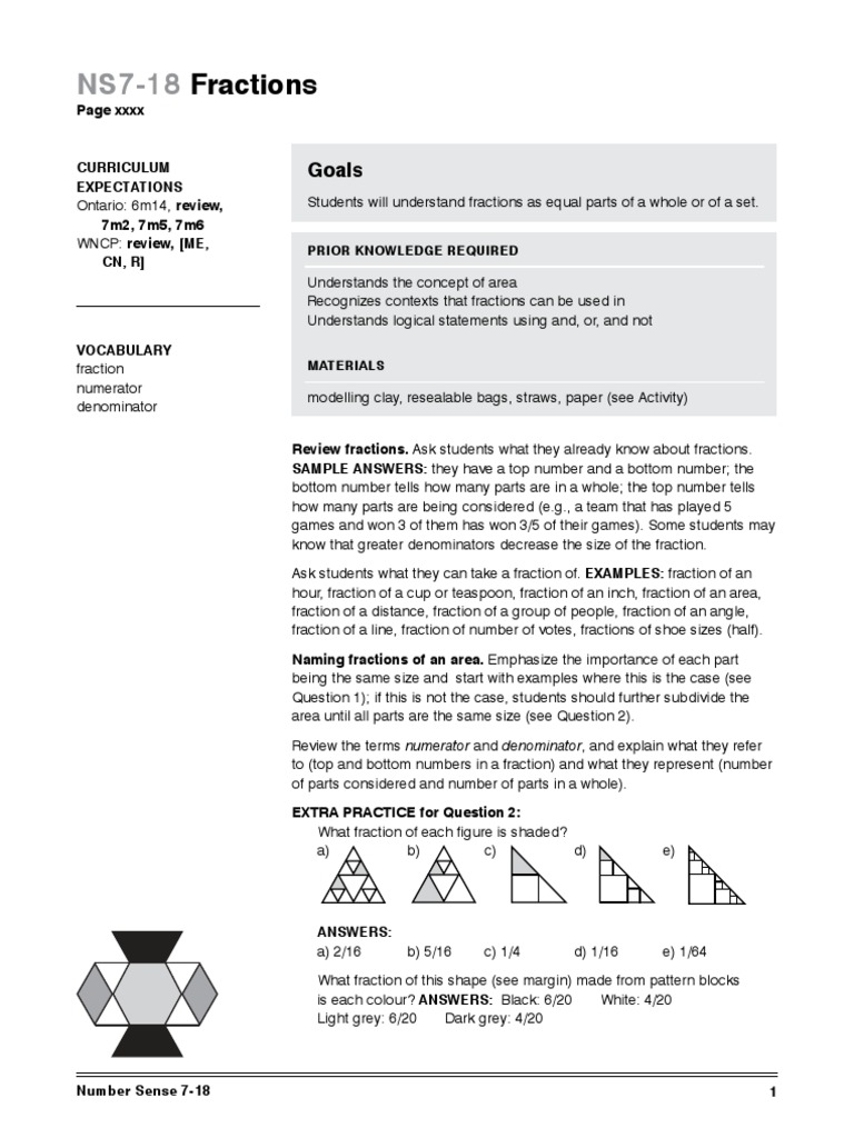 TG For Book 7-1 Unit 3 NS 18-31 | Download Free PDF | Mathematics ...