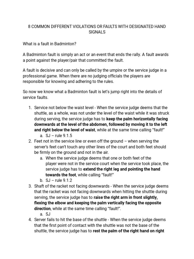 8 Common Different Violations or Faults With Designated Hand Signals ...