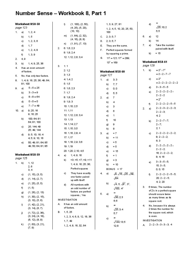 Master number sense with worksheets | PDF | Mathematical Concepts ...