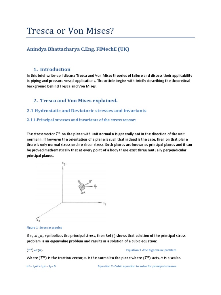 Tresca Vs Von Mises 1626508549 | PDF | Stress (Mechanics) | Mechanics