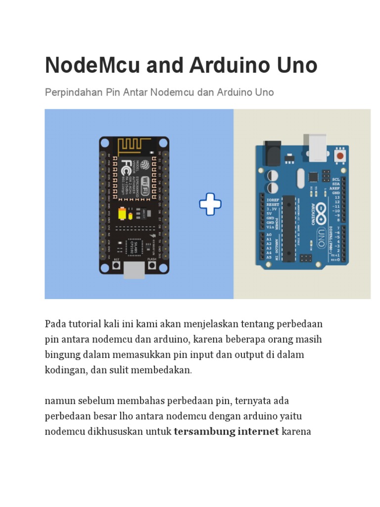 Konversi Pin Arduino Ke Nodemcu | PDF