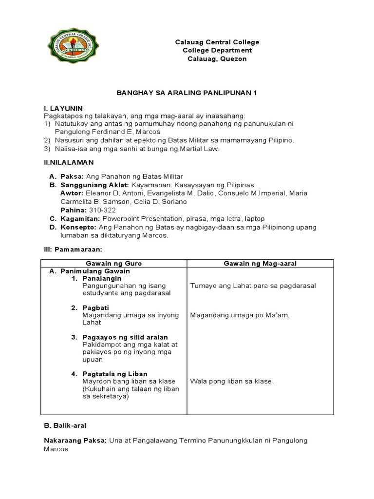 Lesson Plan Sa AP | PDF