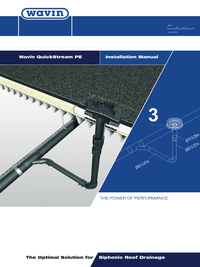 Wavin QuickStream PE Installation Manual | PDF | Roof | Pipe (Fluid Conveyance)