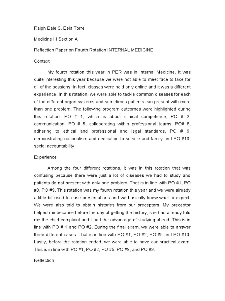 Pdrim Reflection Delatorre Ralph | PDF | Cognition | Health Sciences
