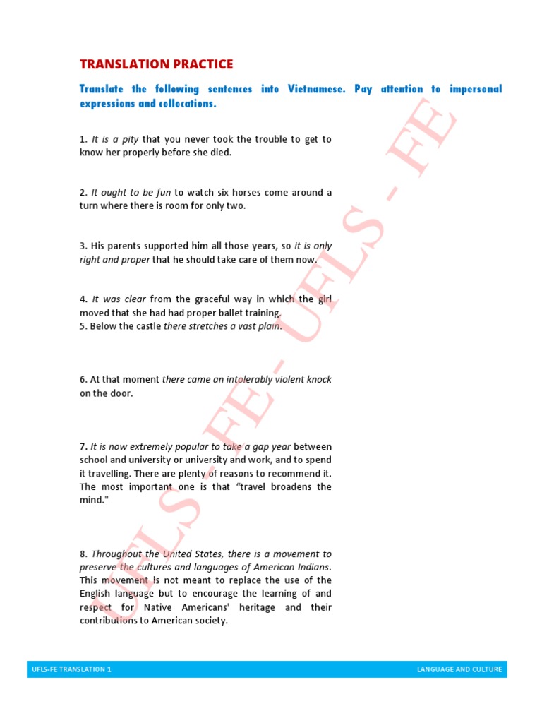 Unit 1 - Practice - English To Vietnamese | PDF | English Language ...