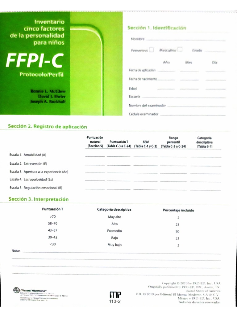 Ffpic Cuestionario | PDF