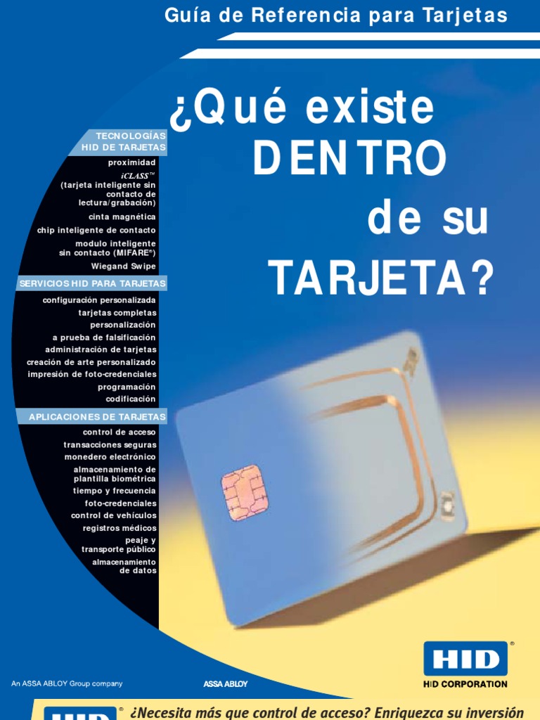 Guia_de_Tarjetas_HID | Tarjeta electrónica | Control de acceso