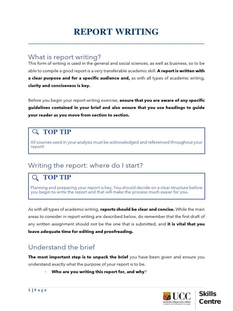 What Is Report Writing? | PDF | Proofreading | Paragraph