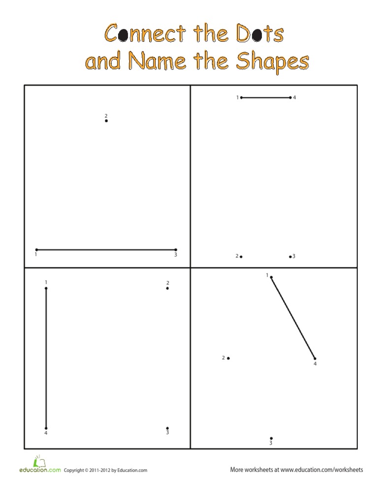 Connect The Dots Shapes 1 | PDF