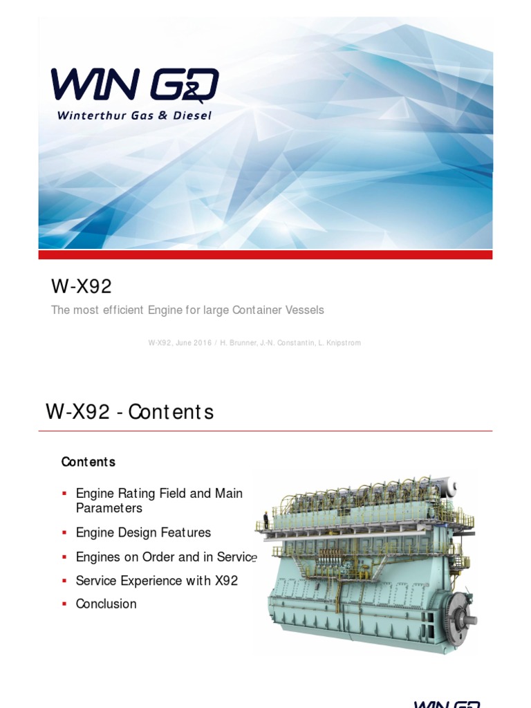 WinGD - X92 | Download Free PDF | Piston | Fuel Injection