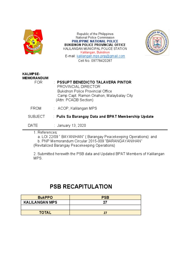 BPAT Members Per Barangay Update 2019 | PDF