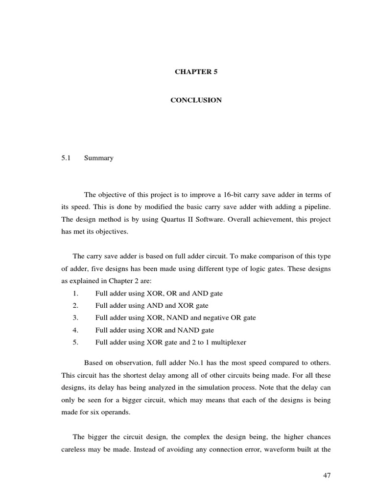 Conclusion | PDF | Logic Gate | Central Processing Unit