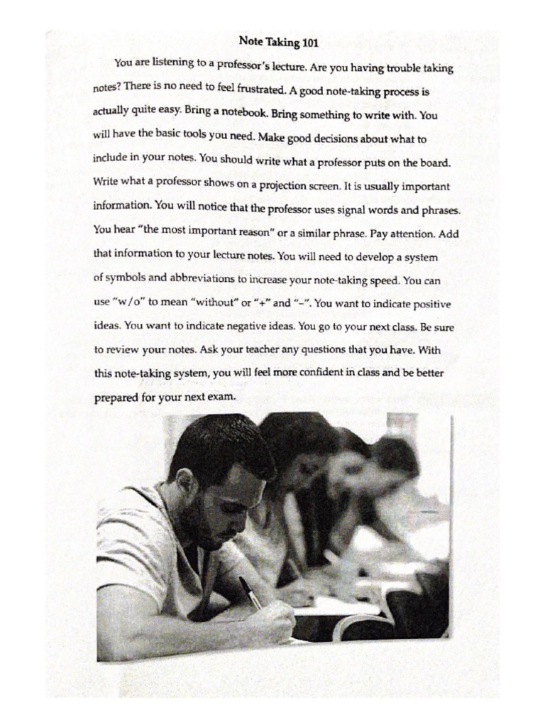 Note Taking 101 | PDF
