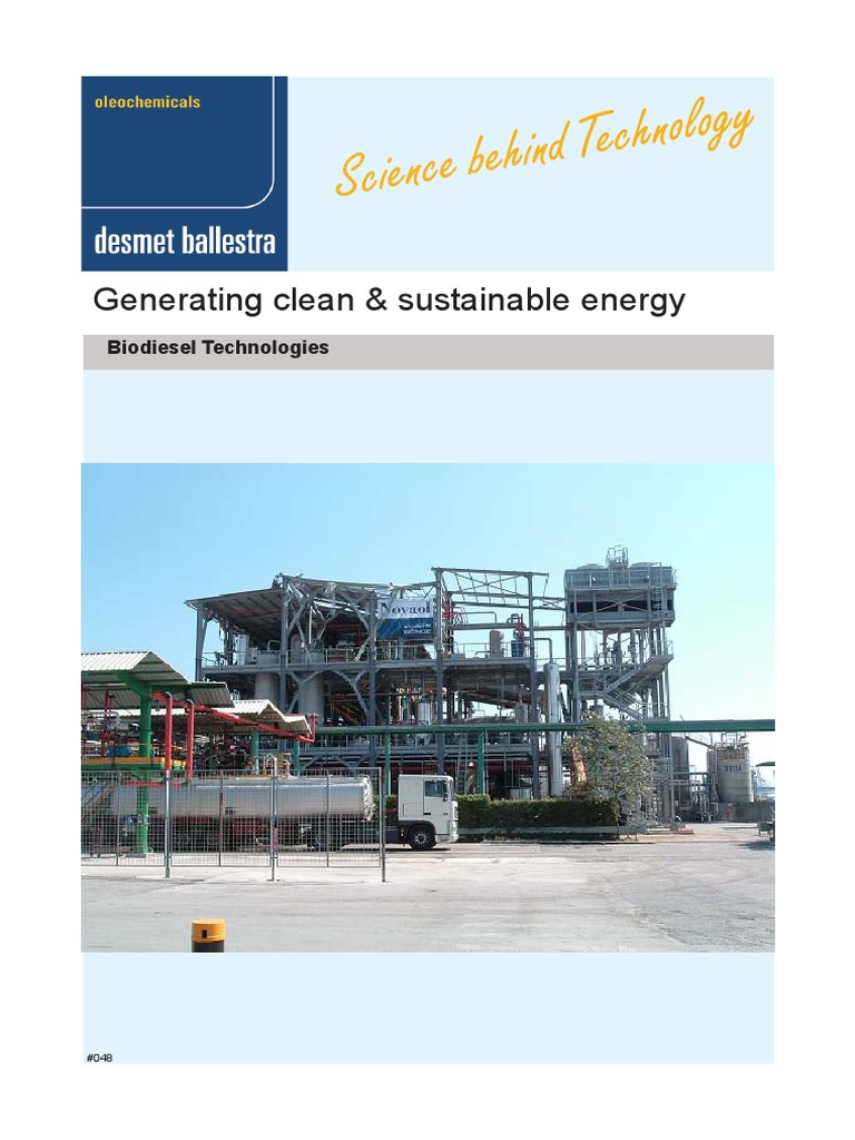 Desmet Ballestra Biodiesel Technologies PDF | PDF | Biodiesel | Methanol