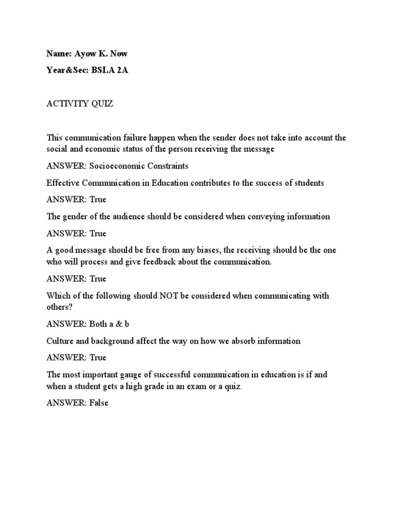 Quiz Identification Purcom | PDF